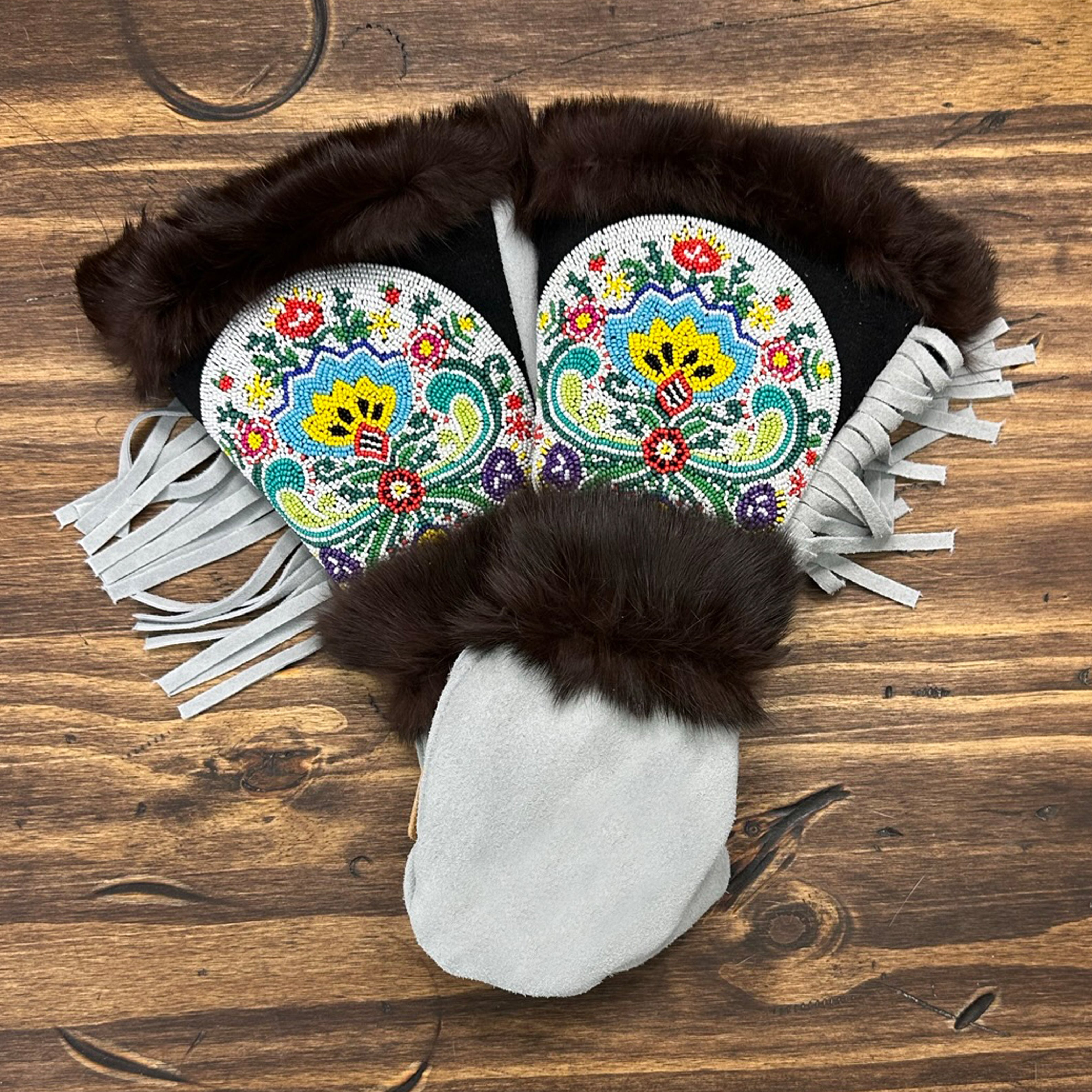 Tittle Suede Leather Mittens